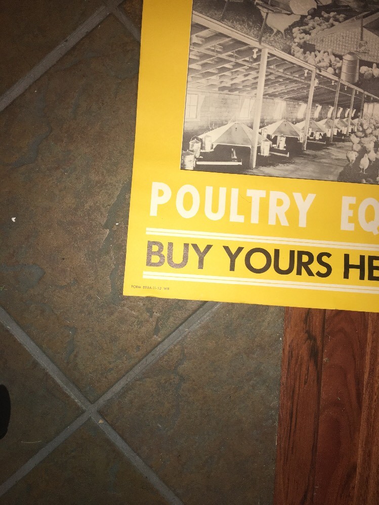 Rare 1940-1950 Jamesway Chicken Feeders Store Sign Poster Farm | eBay