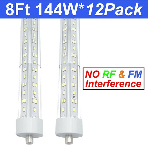 12PCS T8 8FT FA8 Single Pin Led Tube Light Bulbs 144W 8Foot Led Shop ...