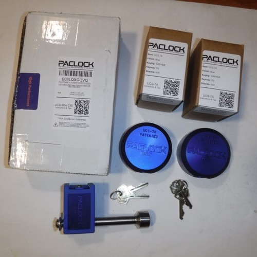 Paclock puck locks and trailer hitch lock keyed the same | eBay