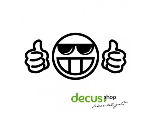 FU COOL SMILEY L 1285 13x6 cm // Sticker JDM Aufkleber Frontscheibe ...