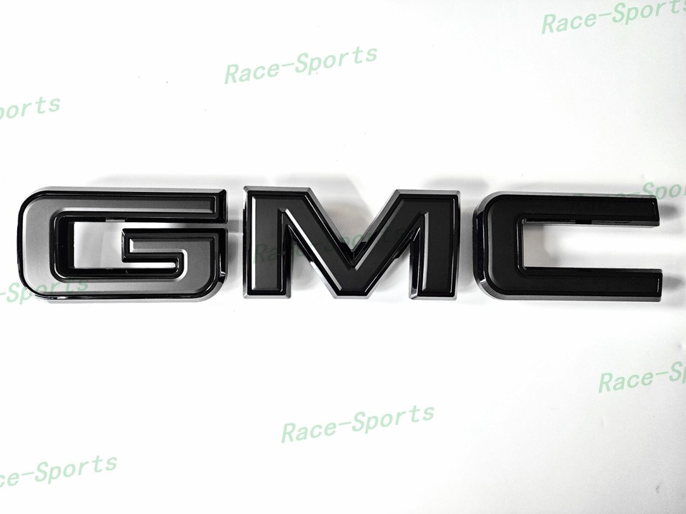 Front Rear Black Black GMC Emblems Badges Fit For 2021-2024 Yukon Yukon ...