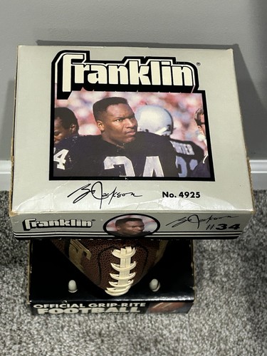 Bo Jackson #34 Raiders Junior Grip Rite Football 11" X 6.5" CIB | eBay