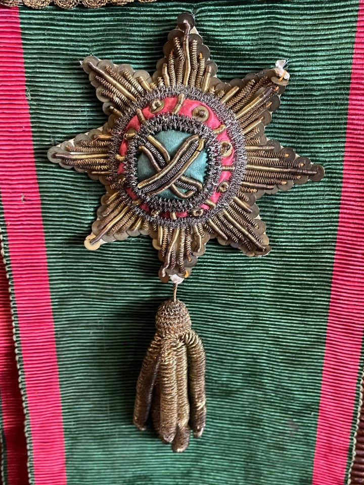 Ancient Order of Foresters Silk Sash Regalia with Star Medallion ...