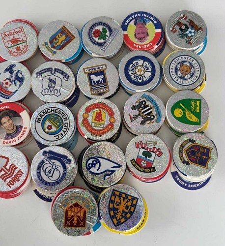 Large Joblot Of 230 Vintage Football Pogs Merlin 95 Footballers Badges ...