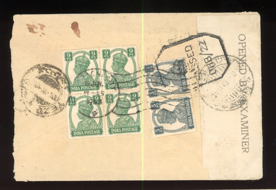 India 1943 censor cover to Persia via Quetta | eBay