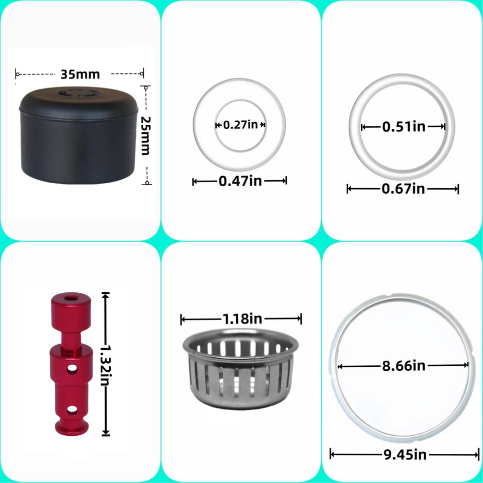 10PCS Replacement Parts for Instant Pot Pro/Pro plus 6 QT, Duo Evo plus ...