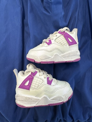 Air Jordan 4 Retro Td Toddler Hyper Violet Purple Pink Fq1313-151 Size ...