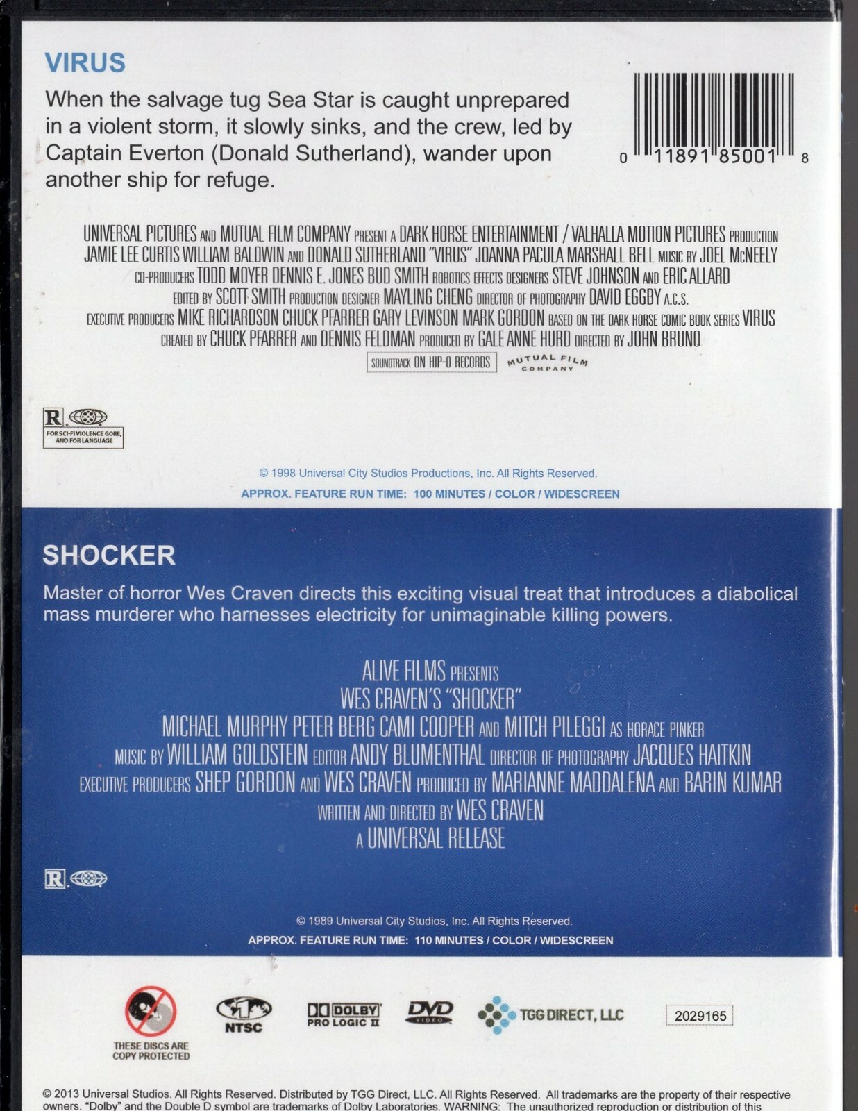 Shocker/Virus (DVD, 2015) for sale online | eBay