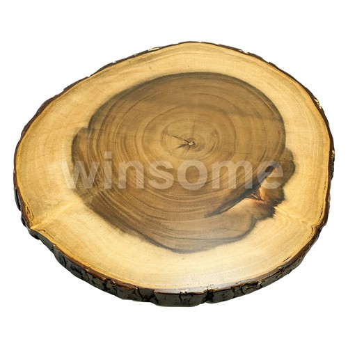 Wood Log Chopping Board Slab Bark Cheese Board/Serving Platter with ...