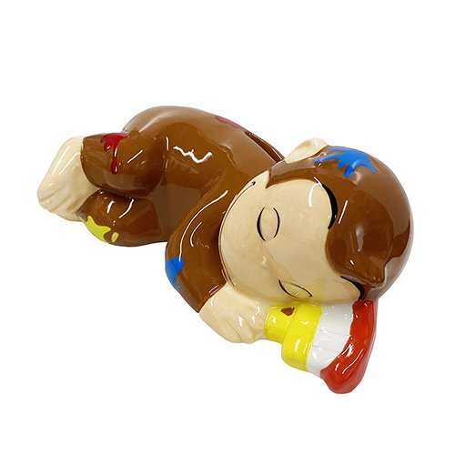 Curious George Porcelain Piggy Bank 3D Sleeping Japan | eBay