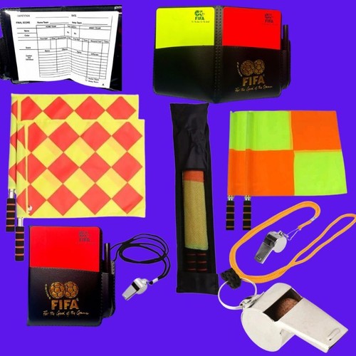 UK Referee and Linesman Kit, Cards , Flags ,Watches, whistles ...