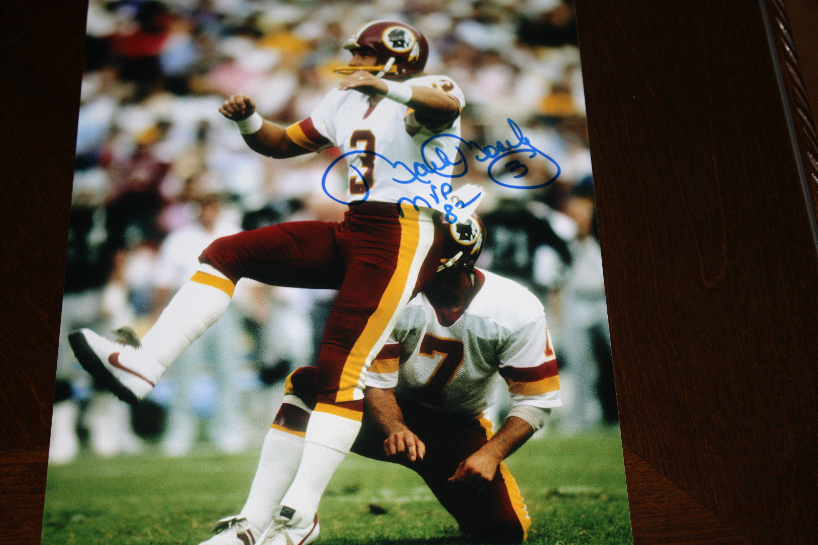 REDSKINS MARK MOSELEY #3 SIGNED 8X10 PHOTO 1982 NFL MVP POSE 4 | eBay