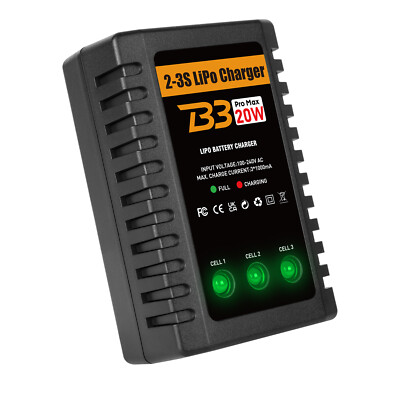 LiPo Battery Charger 2S-3S RC Balance Charger AC 7.4-11.1V 10W Mini Car ...