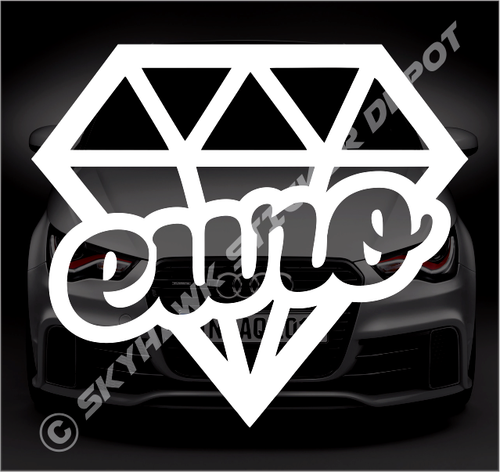 Euro Diamond Bumper Sticker Vinyl Car Decal Dope Sticker Bomb Fits BMW ...