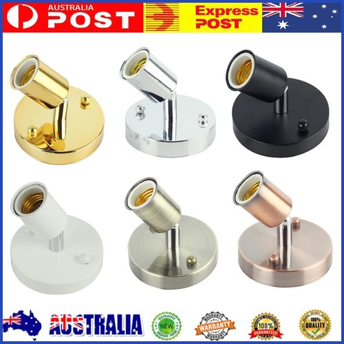 E27 Lamp Holder Retro Metal Lamp Socket 180 Degrees Rotating Wall ...