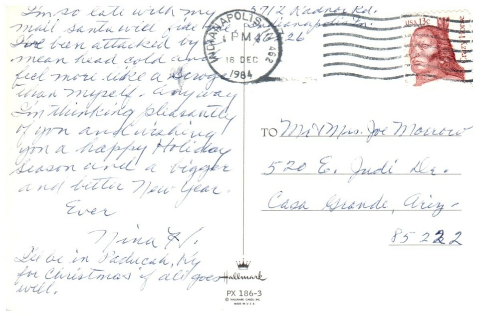 JOY TO THE WORLD.VTG 1980'S HALLMARK POSTCARD*A4 | eBay