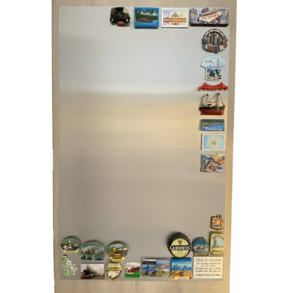 Brushed Stainless Steel Magnetic Notice Message Board Memo A4 A3 A2 A1 ...