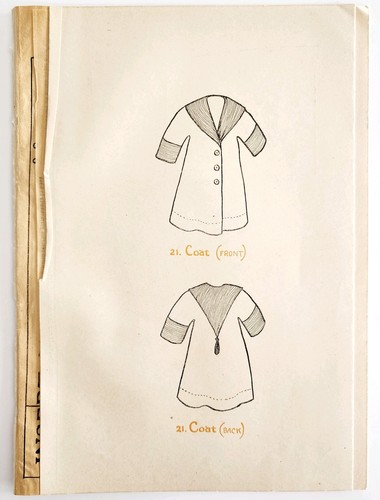 1913 Mary Frances Sewing Pattern Doll Coat Jane Boyer Art Complete ...