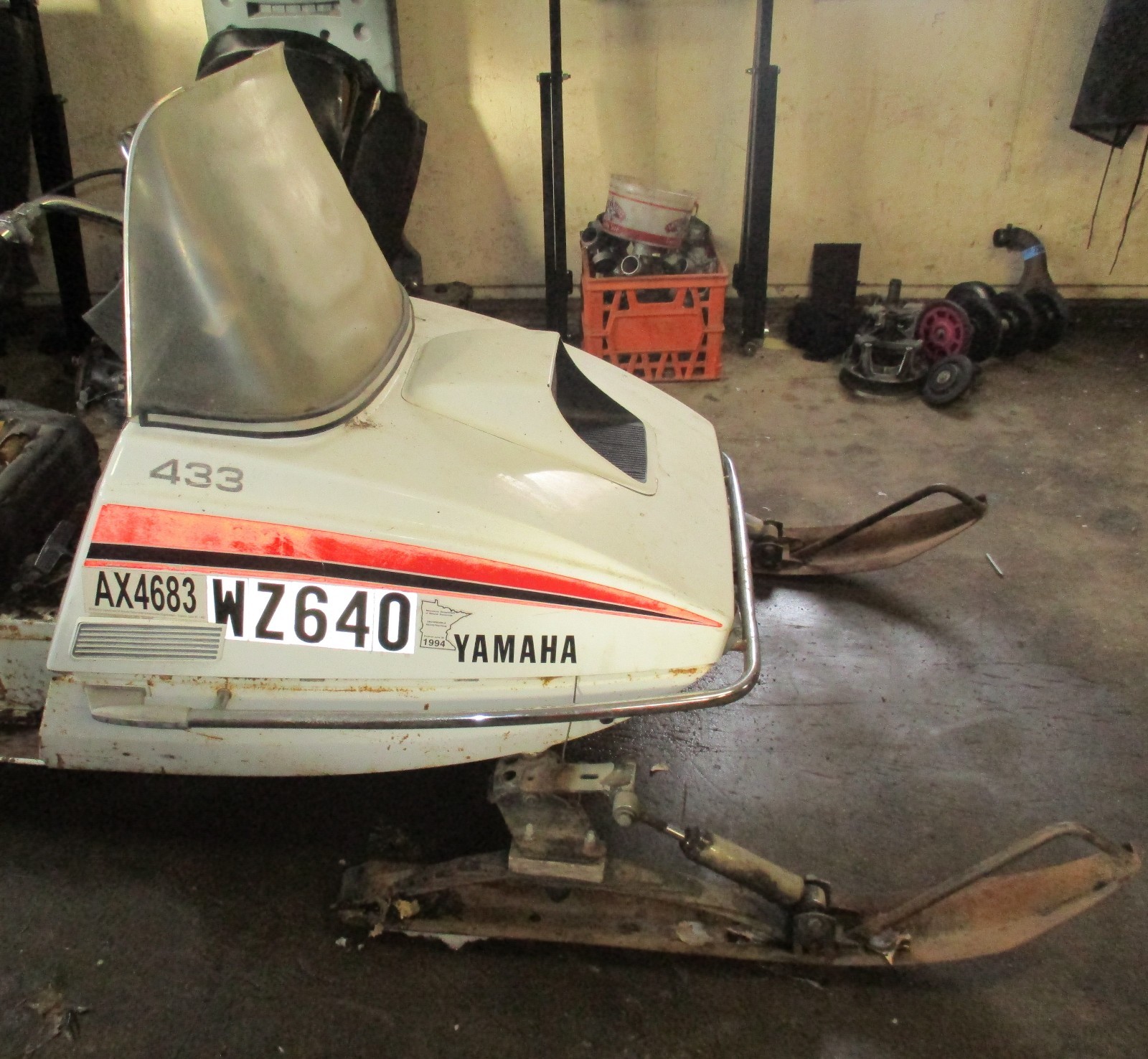 Vintage 73 Yamaha EL 433B Snowmobile Rewind Recoil 74 75 440 Exciter ...