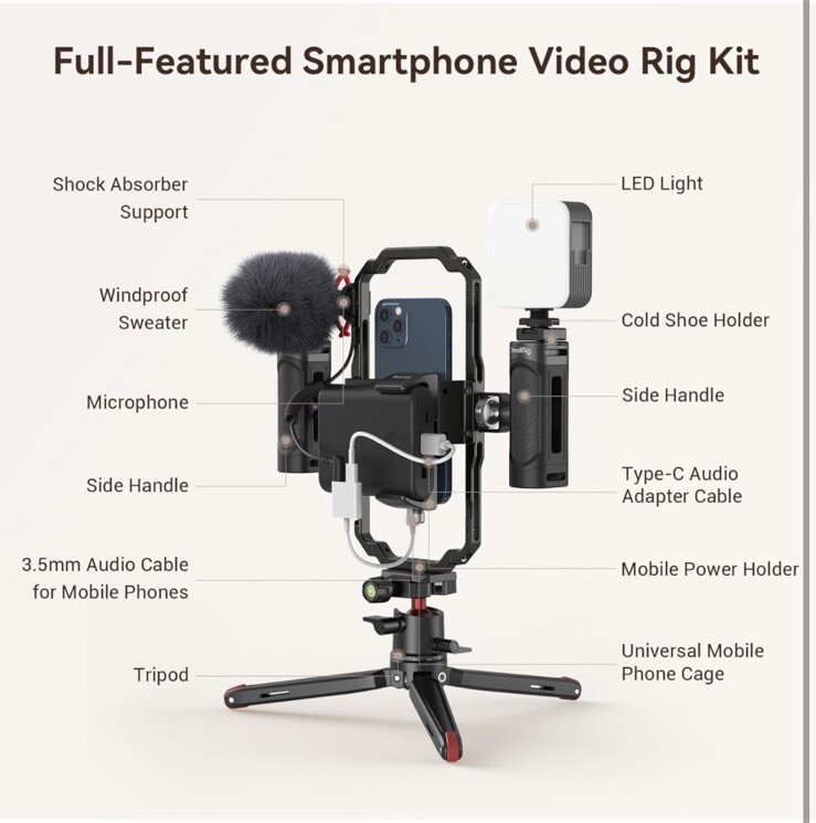 SmallRig Universal Phone Video Rig Kit for iPhone, Smartphone and ...