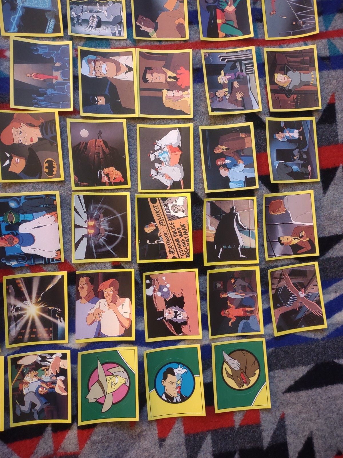 Batman Animated Series Panini Sticker Lot 55 different stickers & 10 ...