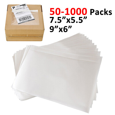 7.5x5.5 6x9 Clear Packing List Envelopes Invoice Shipping Label ...
