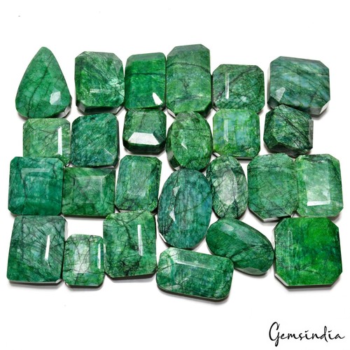 2 Kilo Green Emerald Mix Cut Huge Size Loose Wholesale GemstoneLot ...