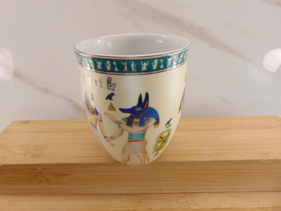 Limoges Fathi Mahmoud Egyptian Scenes Coffee Tea Gold Rim Cup Mug Made ...