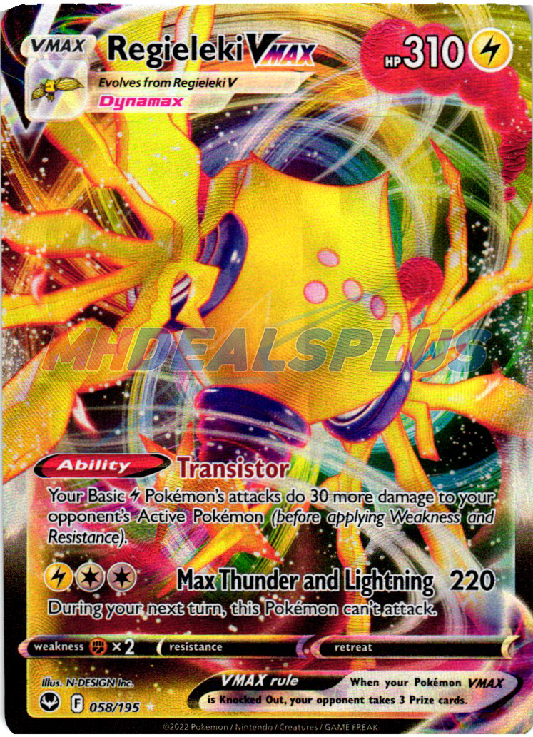 NM Pokemon Silver Tempest Regieleki VMAX Ultra Rare #058/195 | eBay