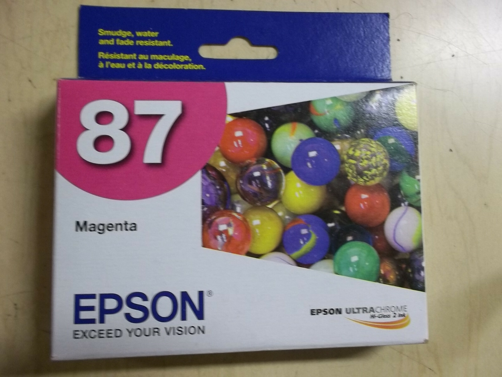GENUINE EPSON #87 INK Black Cyan Magenta Red Rouge Gloss Optimizer ...