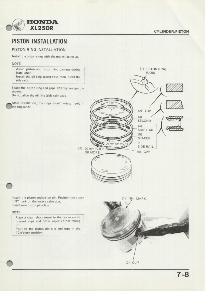 PDF Honda XL250R MD11 (84-86) Digital Service Repair Maintanance XL 250 ...