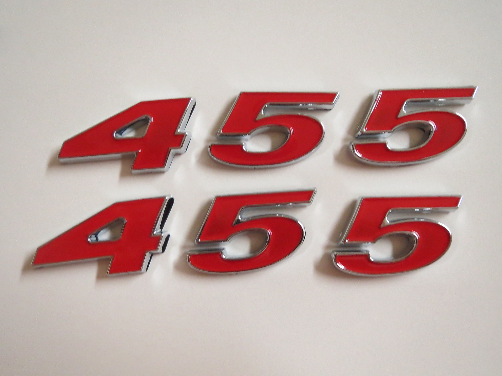 PONTIAC 455 ENGINE ID FENDER HOOD SCOOP QUARTER TRUNK EMBLEMS - RED | eBay