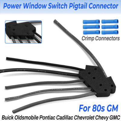 For 80s GM Power Window Switch Pigtail Connector Plug Wire Chevy C10 ...