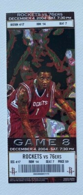2004 Philadelphia 76ers at Houston Rockets Ticket 12/04/04 | eBay