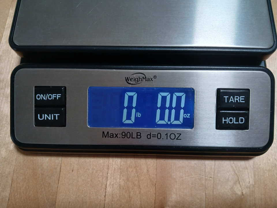 90 LB Digital Postal Scale Weighmax W-2809 Stainless Steel W/cable & AC ...