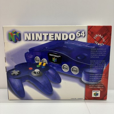 NEW IN BOX ORIGINAL NINTENDO 64 N64 FUNTASTIC GRAPE PURPLE CONSOLE ...