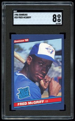 1986 Donruss #28 Fred McGriff SGC 8.5 NM-MT+ Rookie RC HOF | eBay