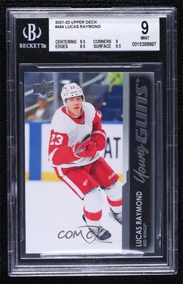 2021-22 Upper Deck Series 2 Young Guns Lucas Raymond #464 BGS 9 MINT ...