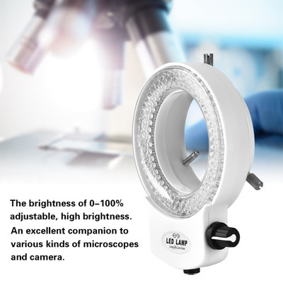 Microscope Camera 144 LED Beads Light Source Brightness Adjustable Ring ...