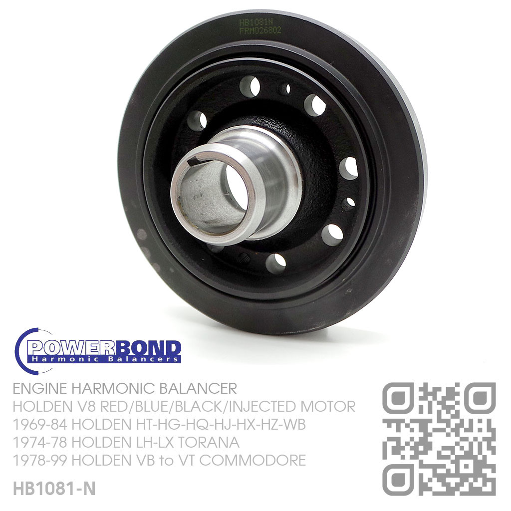 POWERBOND HARMONIC BALANCER V8 RED/BLUE/BLACK [HOLDEN VB-VC-VH-VK-VL ...