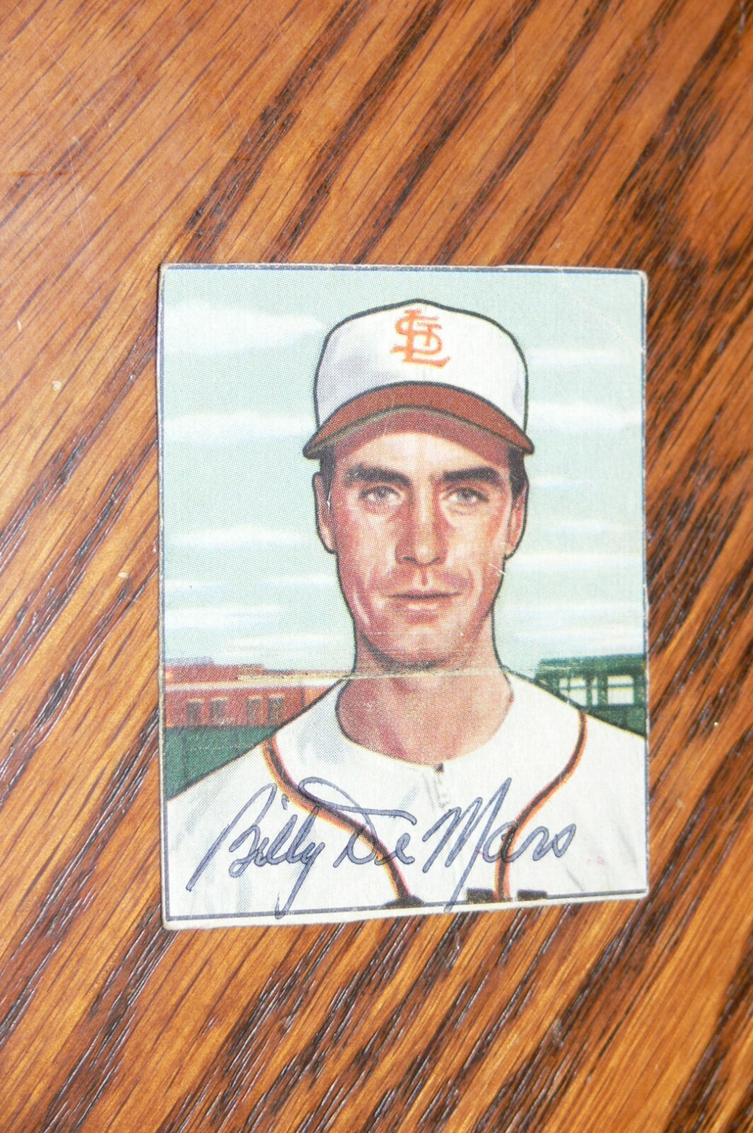 BILLY DeMARS SIGNED AUTOGRAPHED 1950 BOWMAN CARD # 252 ST LOUIS BROWNS ...