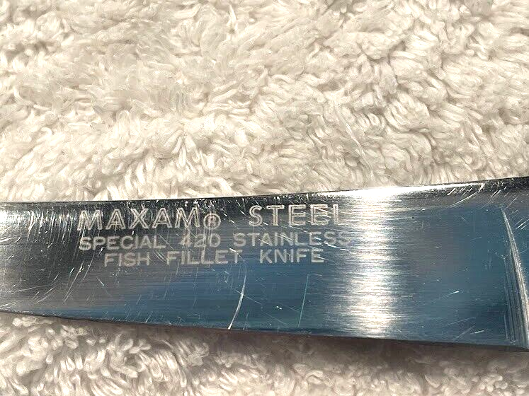 Maxam Steel Special 420 With Wood Handle Stainless Fish Fillet Knife ...