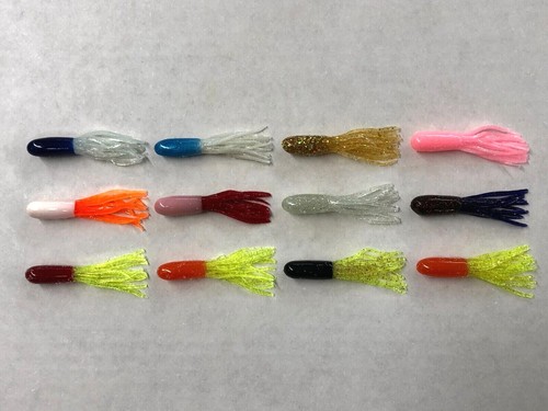 2.25" Crappie Tubes 50 pack (choose from 12 colors) Fishing Lures jig ...