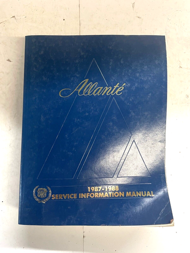 1987-88 Cadillac Allante Service Information Manual | eBay