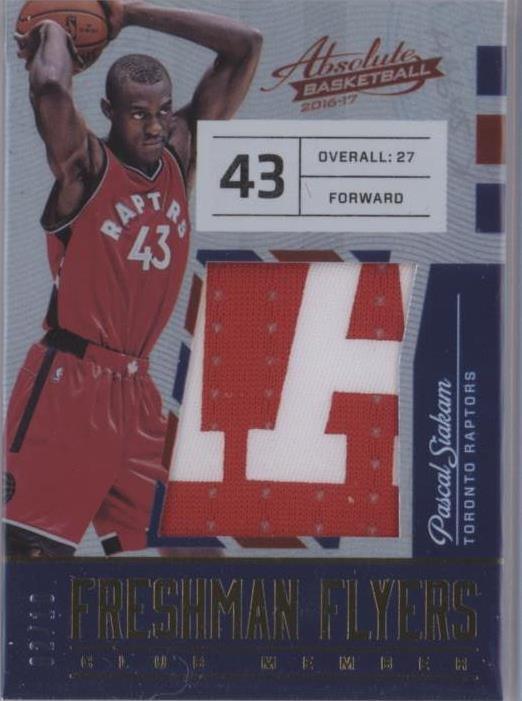 2016-17 Panini Absolute - Freshman Flyer Jumbo Jerseys Pascal Siakam ...