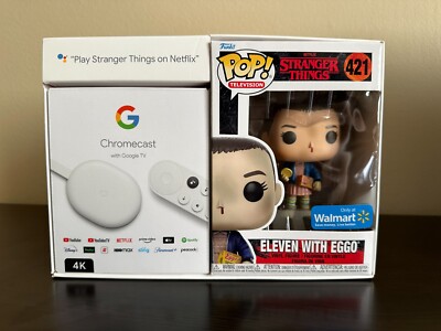 Google Chromecast TV 4K Funko POP! TV Stranger Things Media Streamer ...