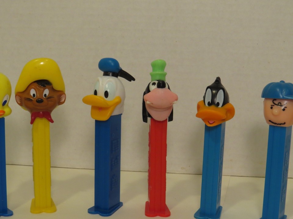 Pez Cartoon Characters Dispensers Lot, Bugs Bunny, Mickey Mouse, Daffy ...
