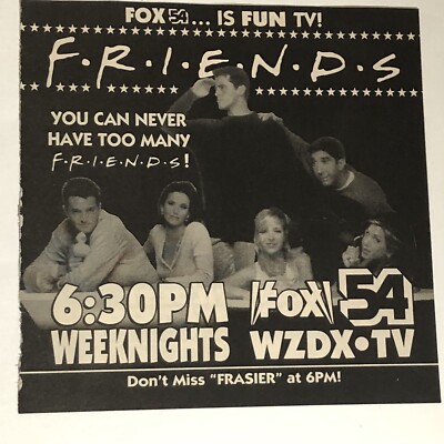 Friends Tv Guide Print Ad Jennifer Anniston Matthew Perry Courtney Cox ...