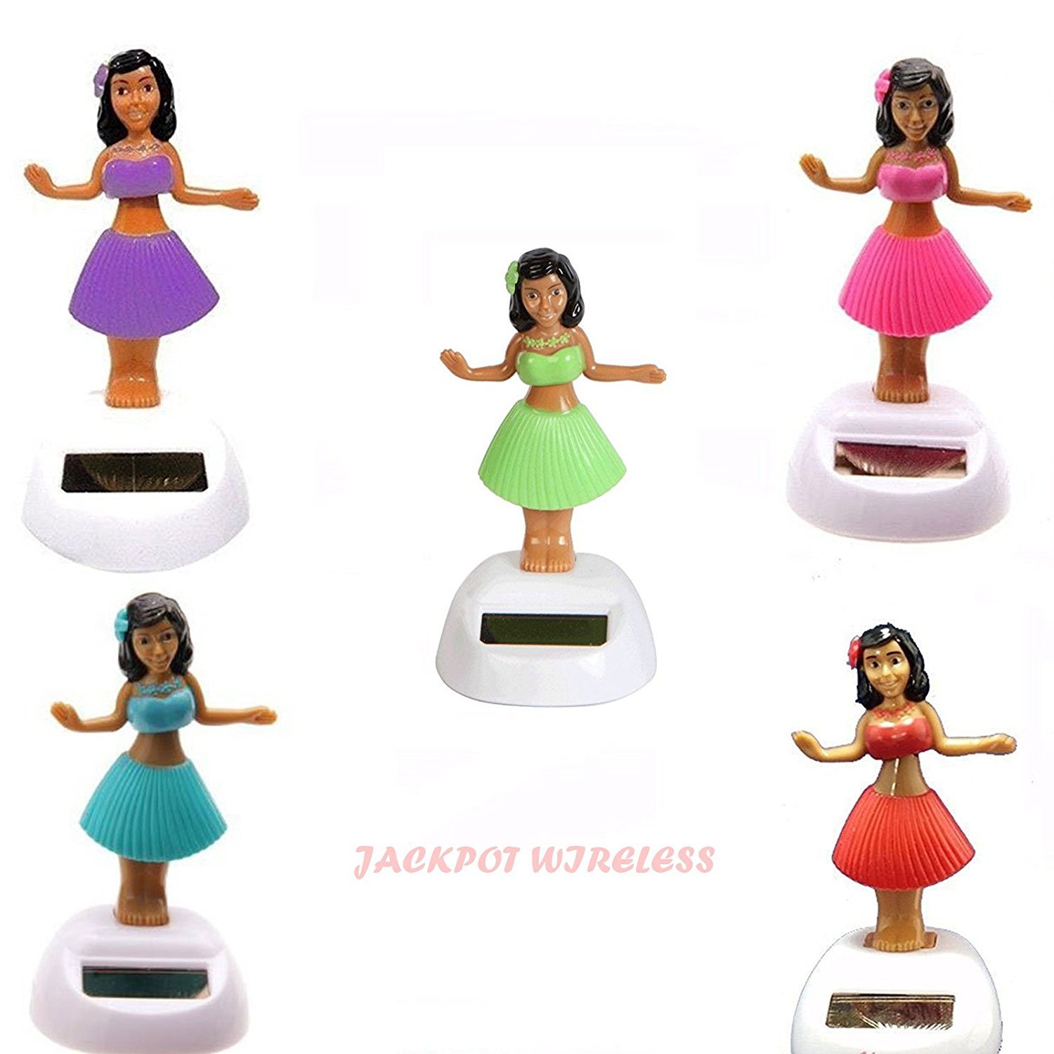 Dancing Hawaiian Solar Hula Girls Bobble Head Plastic Toy Sun Catcher ...