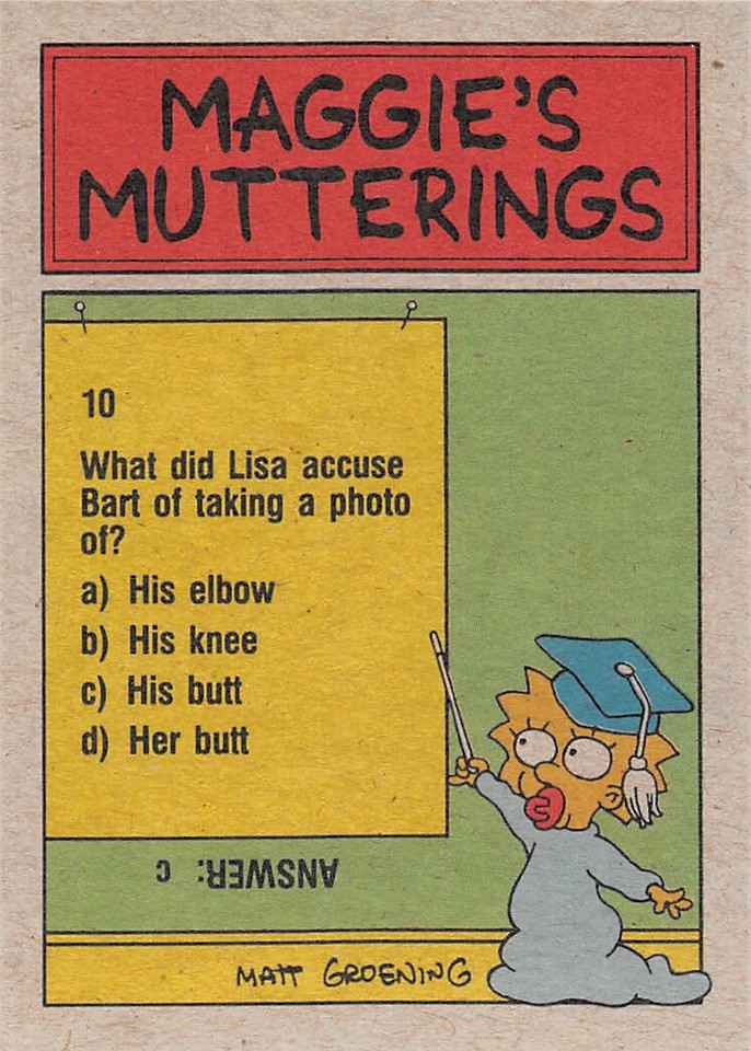 THE SIMPSONS 1990 TOPPS PICK-A-CARD #1 thru #88, STICKER #1 thru #22 OR ...